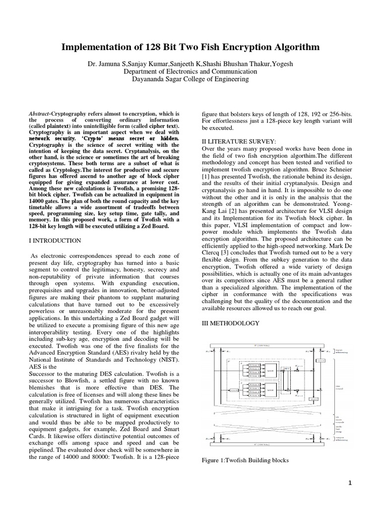 Twofish Encryption Algorithm | PDF | Cryptanalysis | Cryptography Twofish Encryption Algorithm | PDF | Cryptanalysis | Cryptography