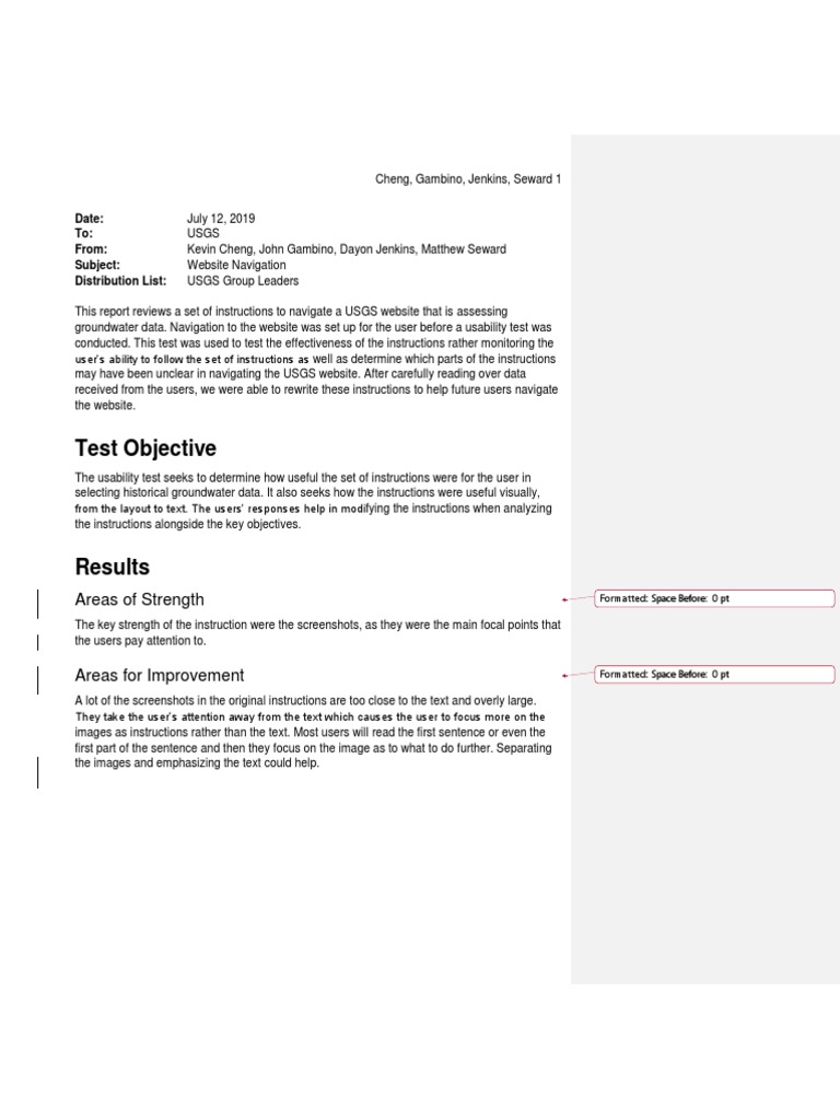 Engl 2116 Group B Memo Track Changes | PDF | Usability | Microsoft Excel