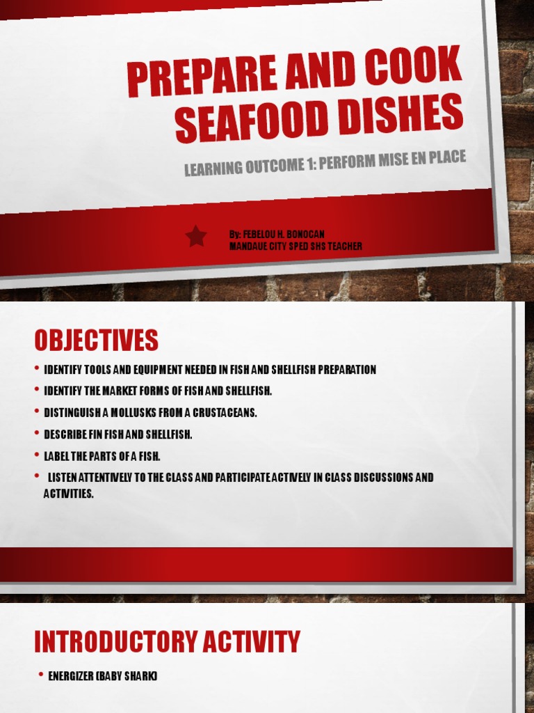 Prepare and Cook Seafood Dishes | PDF | Shellfish | Seafood
