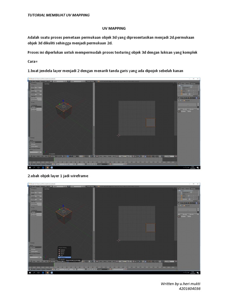 Tutorial Lengkap UV Mapping 3D | PDF