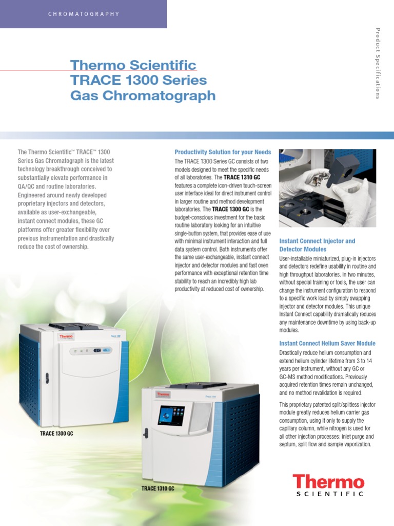 Brochure GC Trace 1300 PDF | PDF | Gas Chromatography | Chemistry