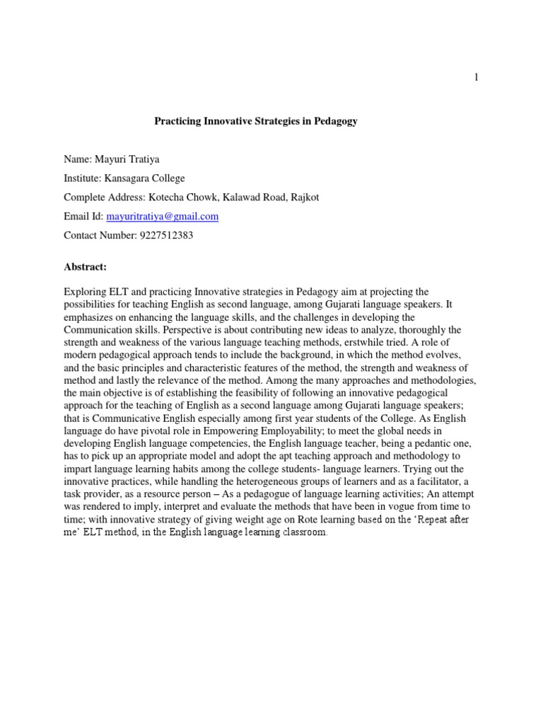 A Method and Approach For ELT Latest | PDF | Language Education | Pedagogy