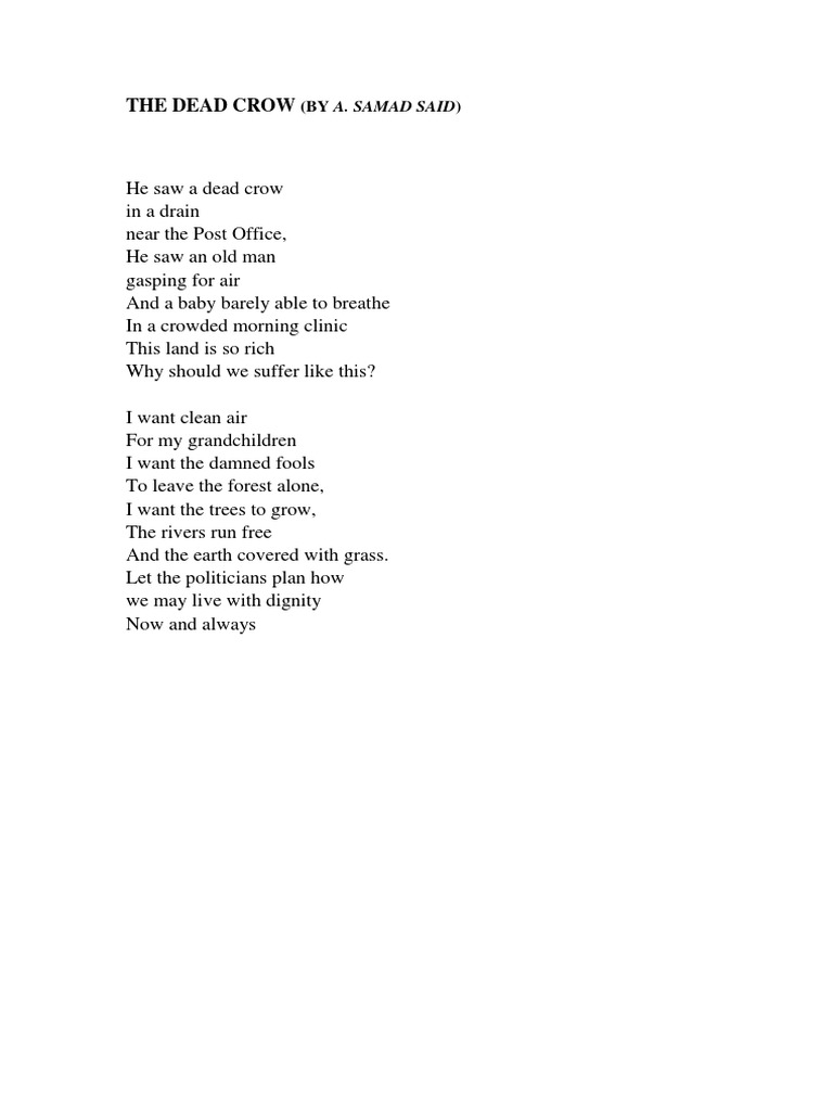 The Dead Crow | PDF | Natural Environment | Poetry