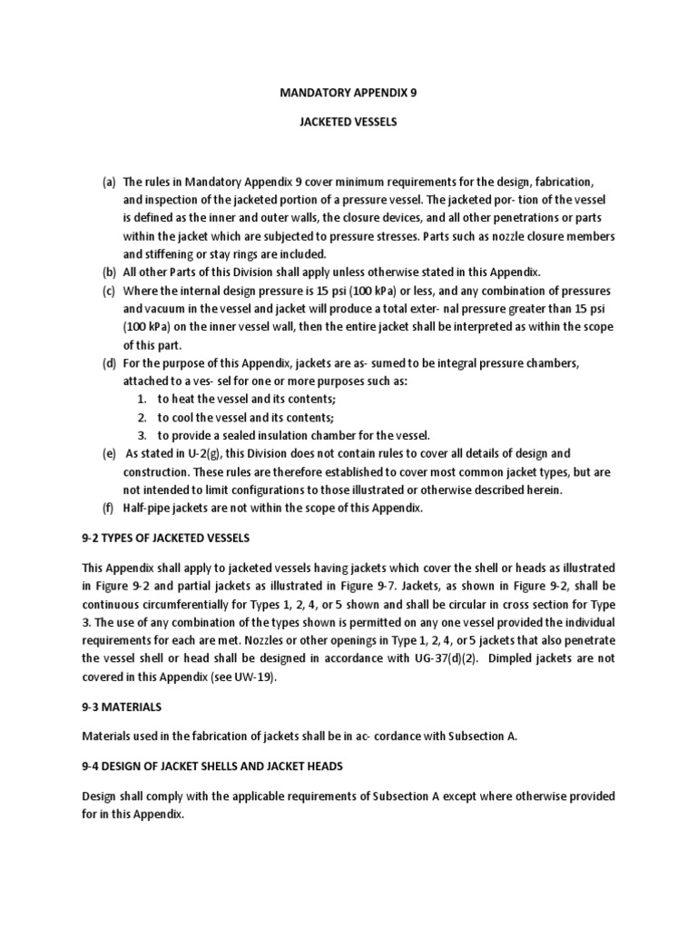 Mandatory Appendix 9 | PDF | Pressure | Mechanical Engineering