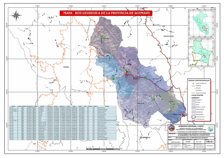 Mapa Politico de La Prov. de Acomayo | PDF | Geofísica | Ciencias de la ...