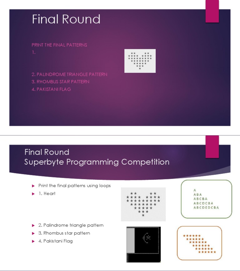 Final Round: Print The Final Patterns 1 | PDF