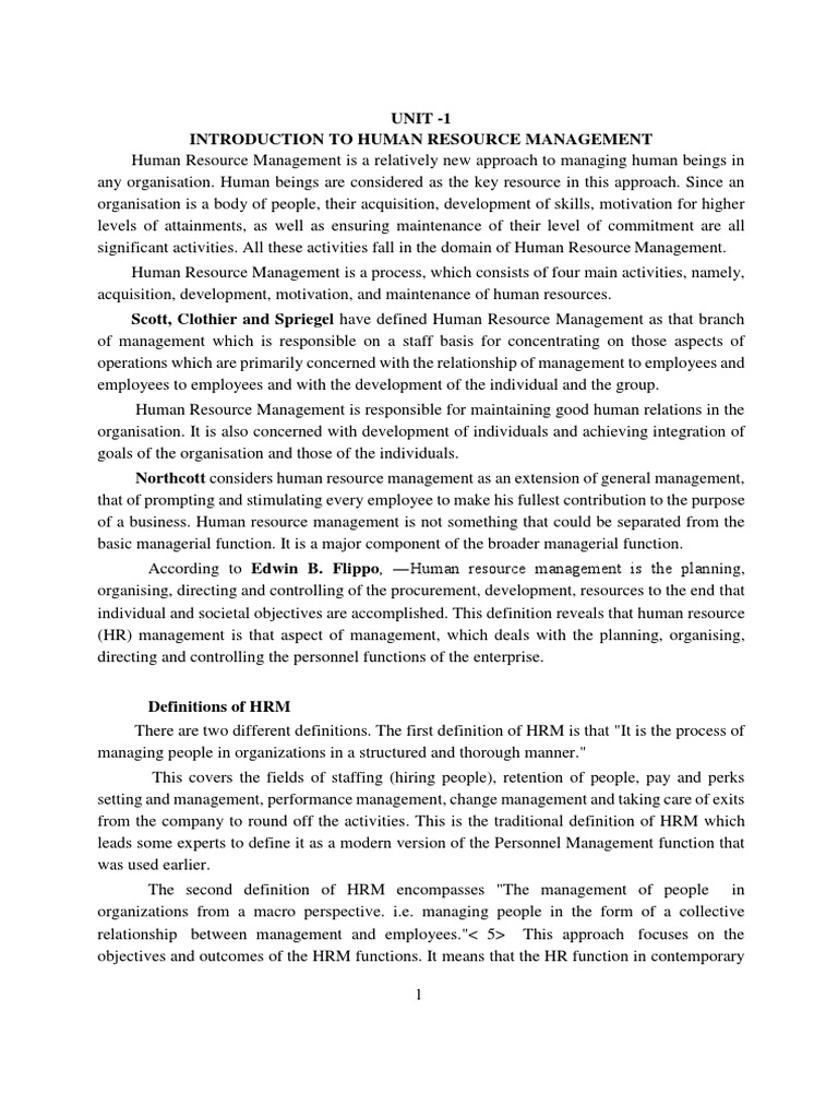 Understanding the Foundations of Human Resource Management: A ...