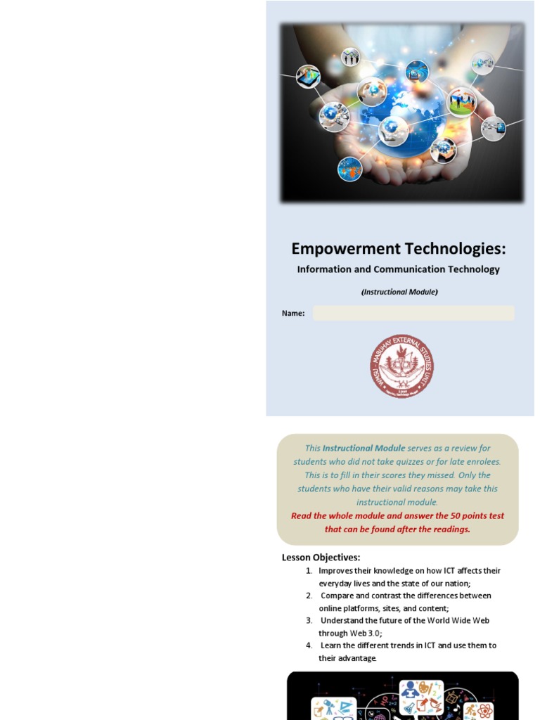 Empowerment Tech: ICT Overview | PDF | Websites | World Wide Web