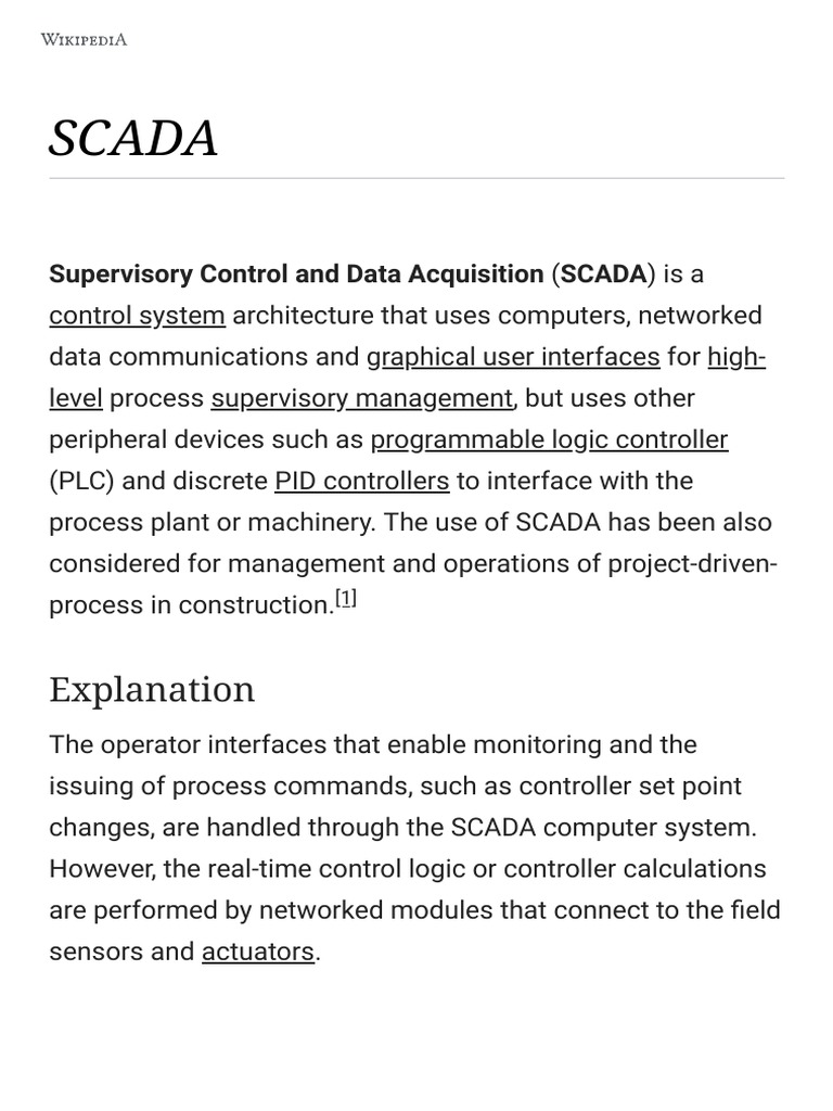 An In-Depth Look at Supervisory Control and Data Acquisition (SCADA) Systems: Components, Uses ...