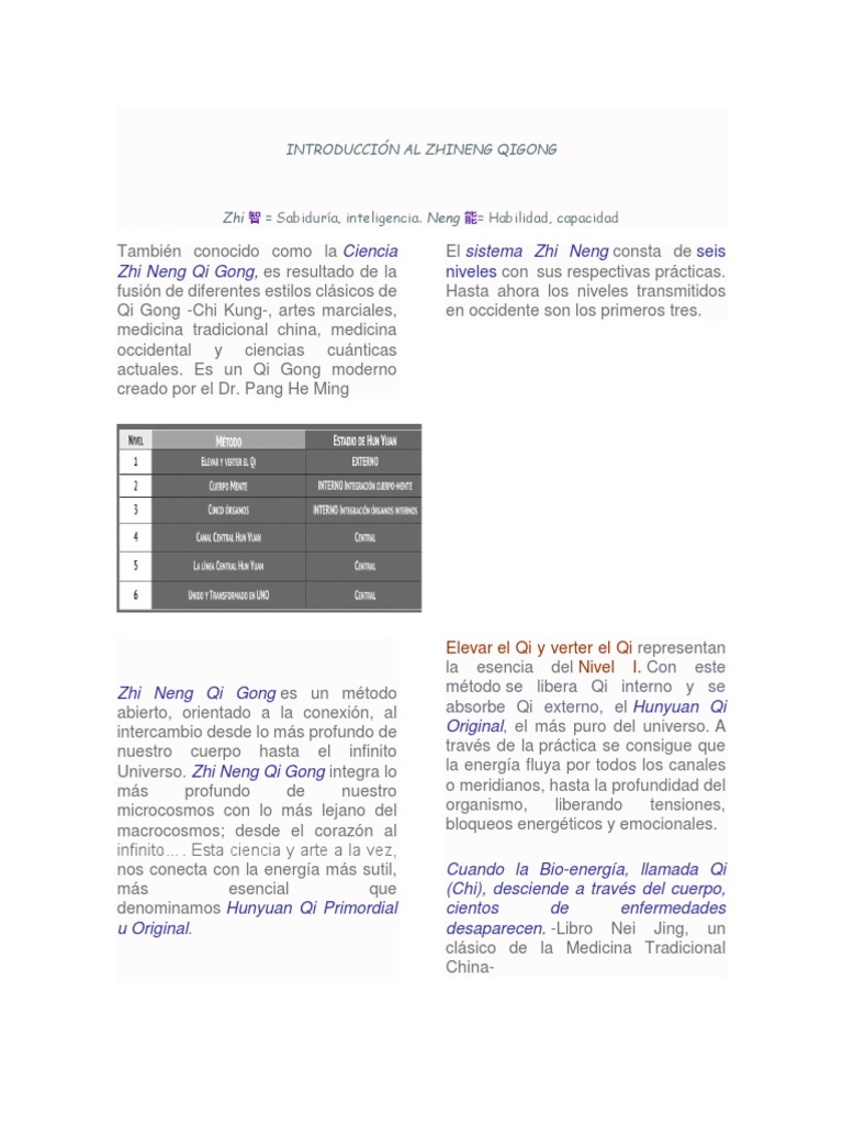 Zhi Neng Qi Gong 1 | PDF | Qi | Qigong