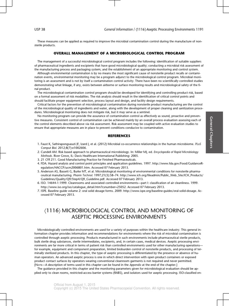 Management Microbiological Control Program | PDF | Environmental ...