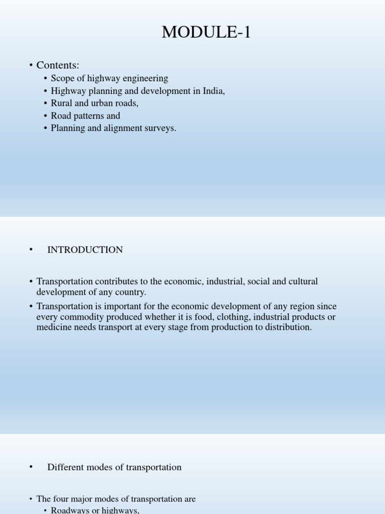 Highway Engineering Introduction | PDF | Road | Highway