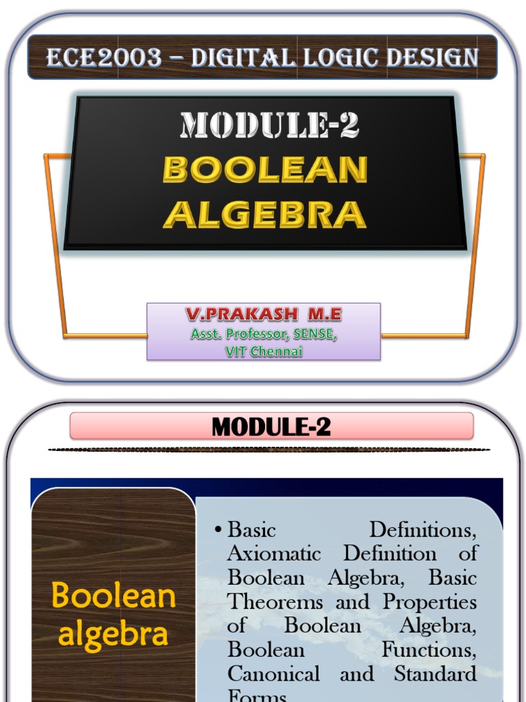 DLD Module-2 | PDF | Boolean Algebra | Teaching Mathematics
