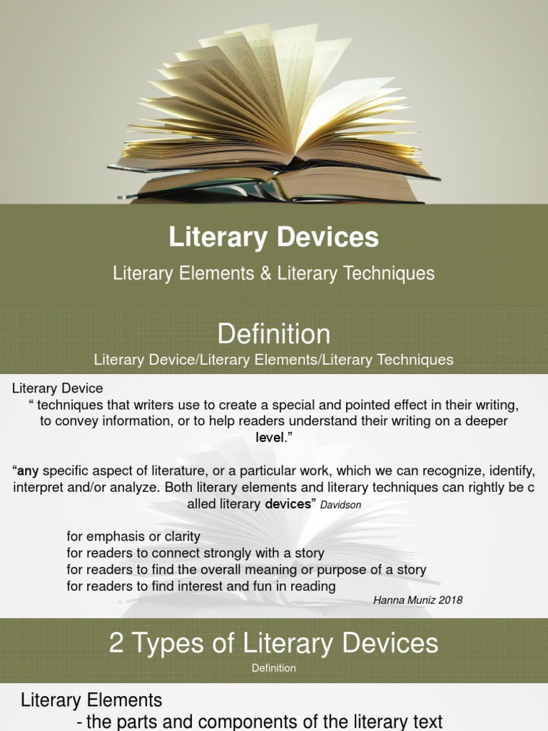 Literary Devices: Literary Elements & Literary Techniques | PDF ...