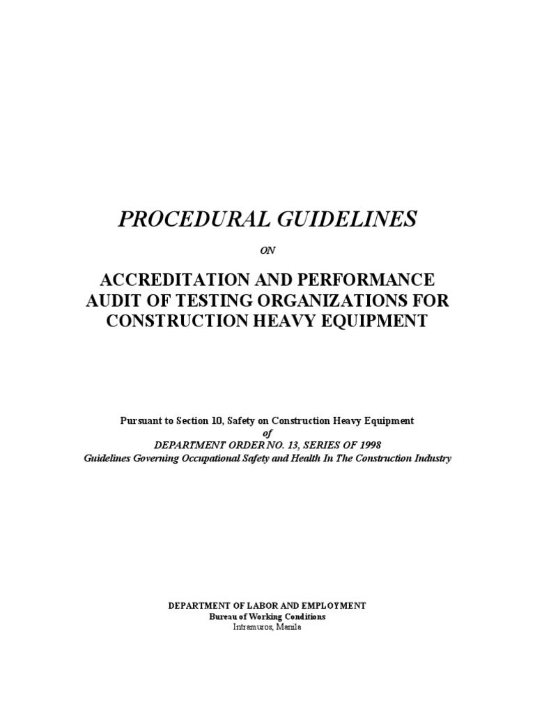 Do13 Heavy Equipment Section | PDF | Occupational Safety And Health ...