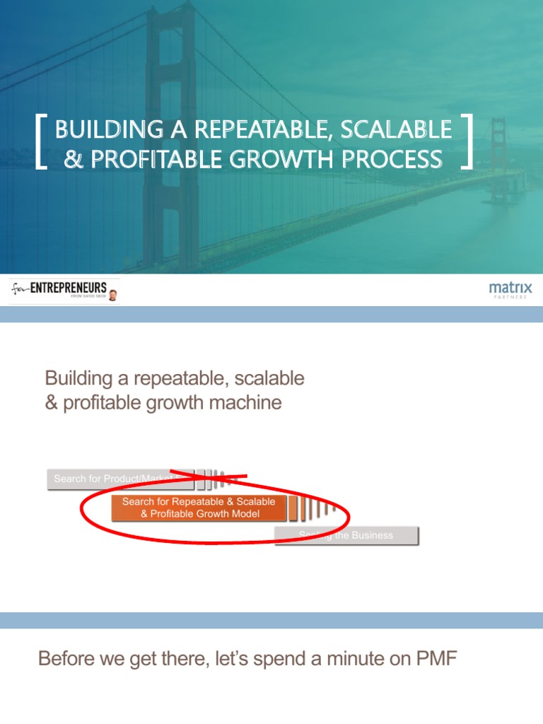 Building A Repeatable, Scalable Growth Process - David Skok | PDF | Sales | Business