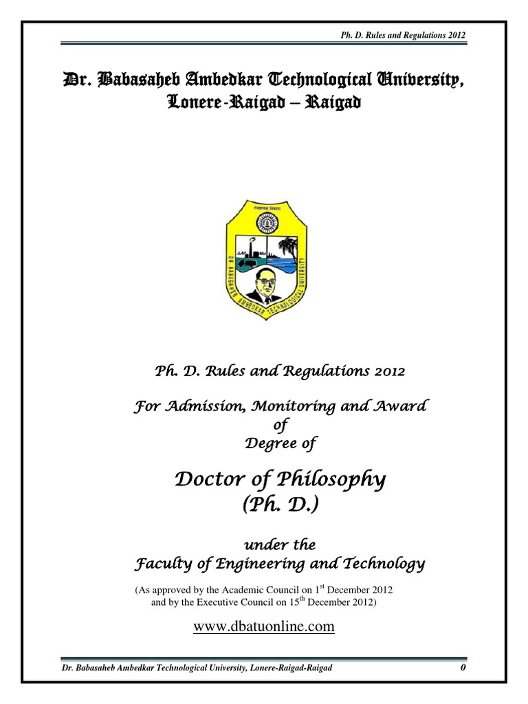 Dr. Babasaheb Ambedkar Technological University, Lonere-Raigad - Raigad ...