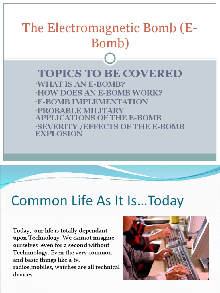 The Electromagnetic Bomb (The E - Bomb) | PDF | Electrical Engineering ...