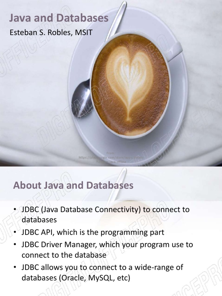 Java and Databases | PDF | Sql | Databases