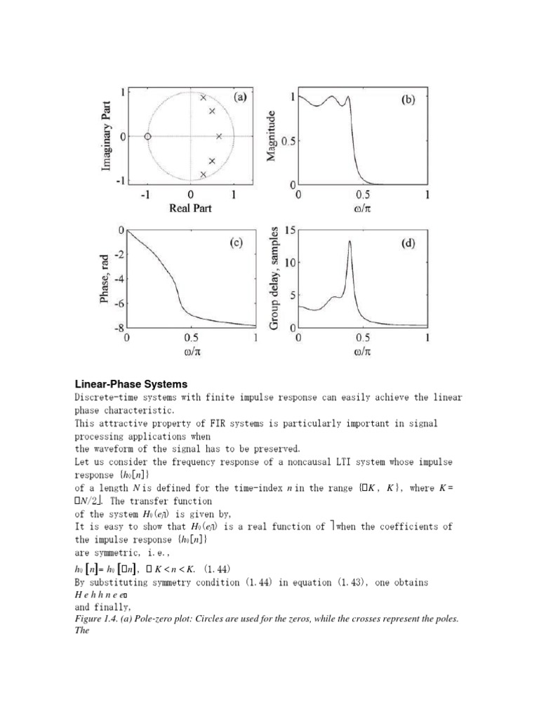 Linear-Phase Systems: K, K), Where K N/2 | PDF