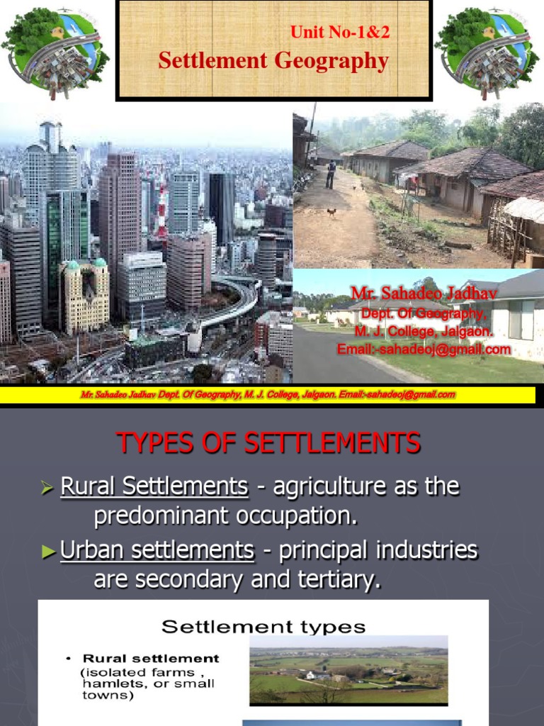 Urban Settlements Geography