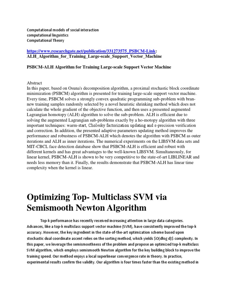 Optimizing Top Multiclass Svm Via Semismooth Newton Algorithm Pdf Mathematical Optimization