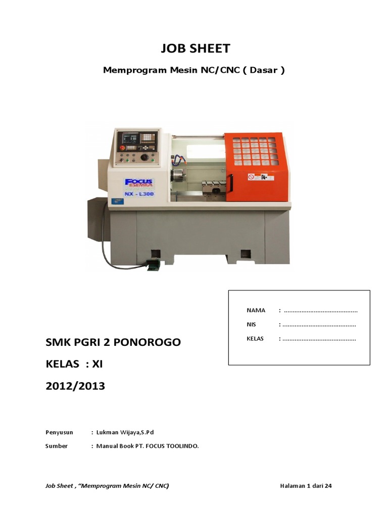 Job Sheet CNC | PDF