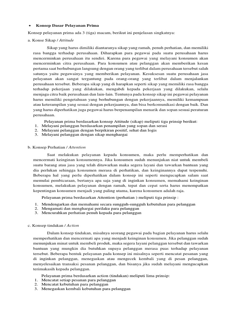 Konsep Dasar Pelayanan Prima Pdf