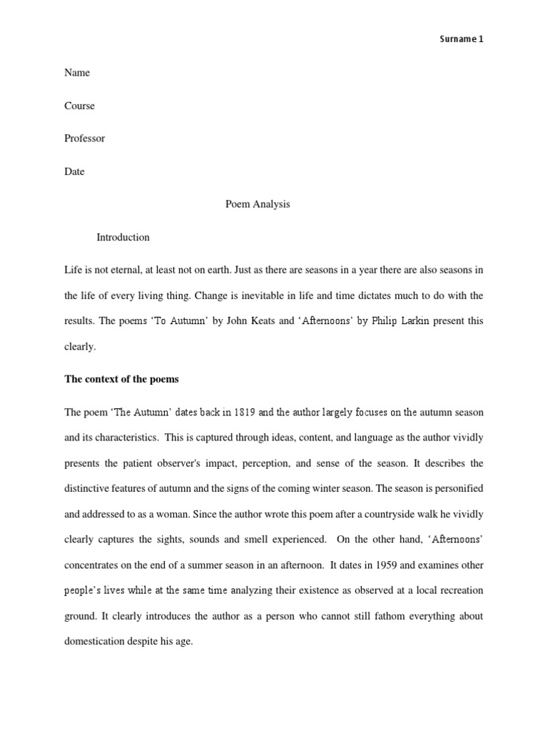 3 Poem Analysis - Edited | PDF | Poetry