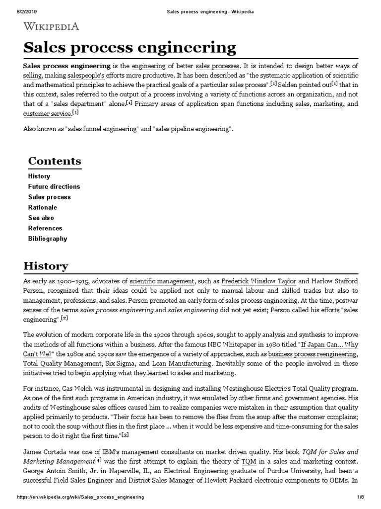 Sales Process Engineering | PDF | Sales | Business Process