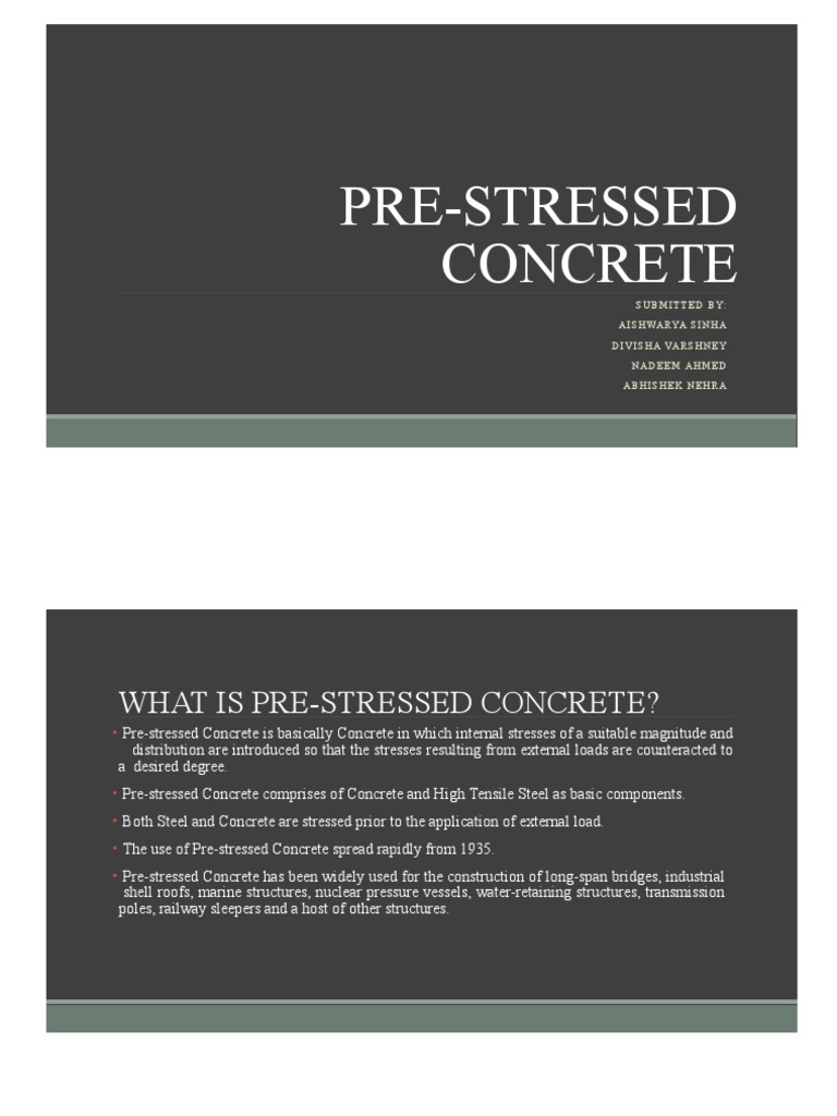 Pre Stressed Concrete | PDF | Prestressed Concrete | Beam (Structure)