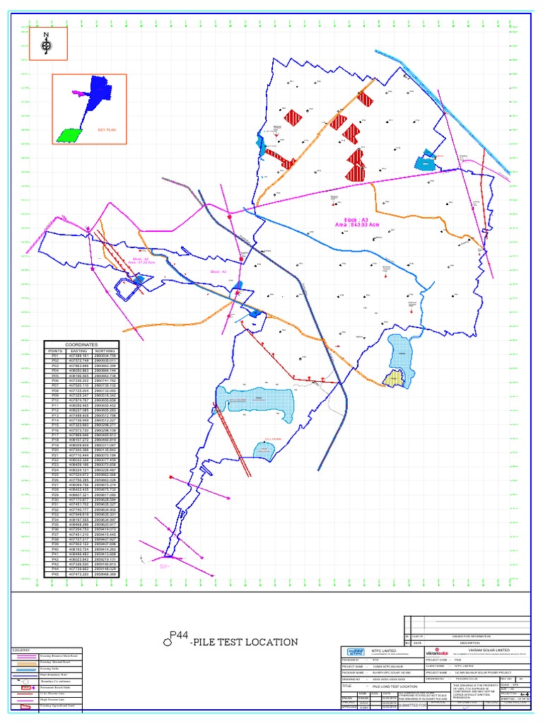 p45-Dwg-civ-20-Pile Load Test Location-Sh 1 of 2 | PDF