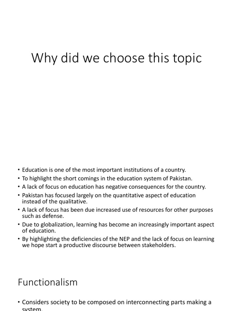 Why Did We Choose This Topic | PDF