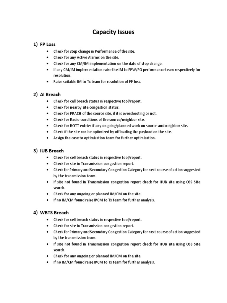 Capacity Issues: 1) FP Loss | PDF