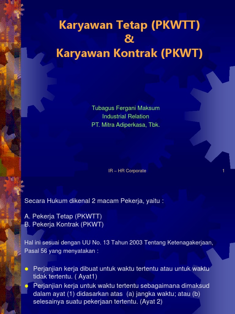 Labour Law (PKWT&PKWTT) | PDF