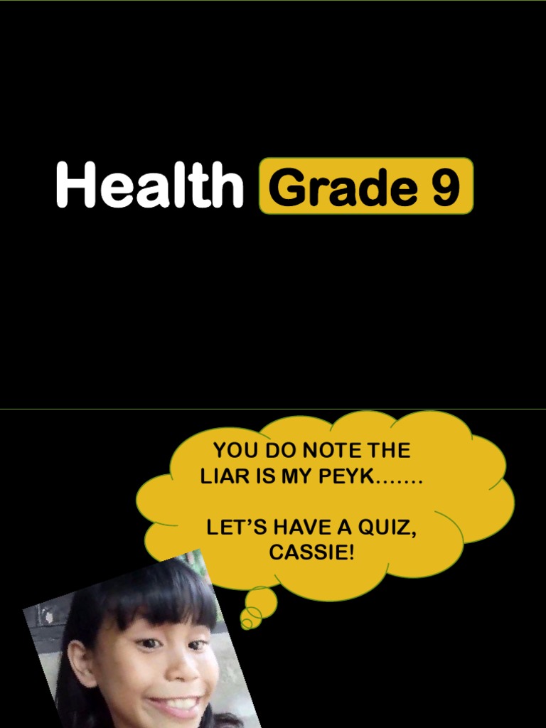 Health: Grade 9 | PDF