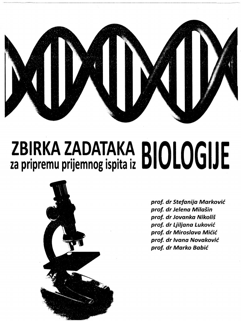 Zbirka Zadataka Iz Biologije Za Pripremu Prijemnog Ispita | PDF