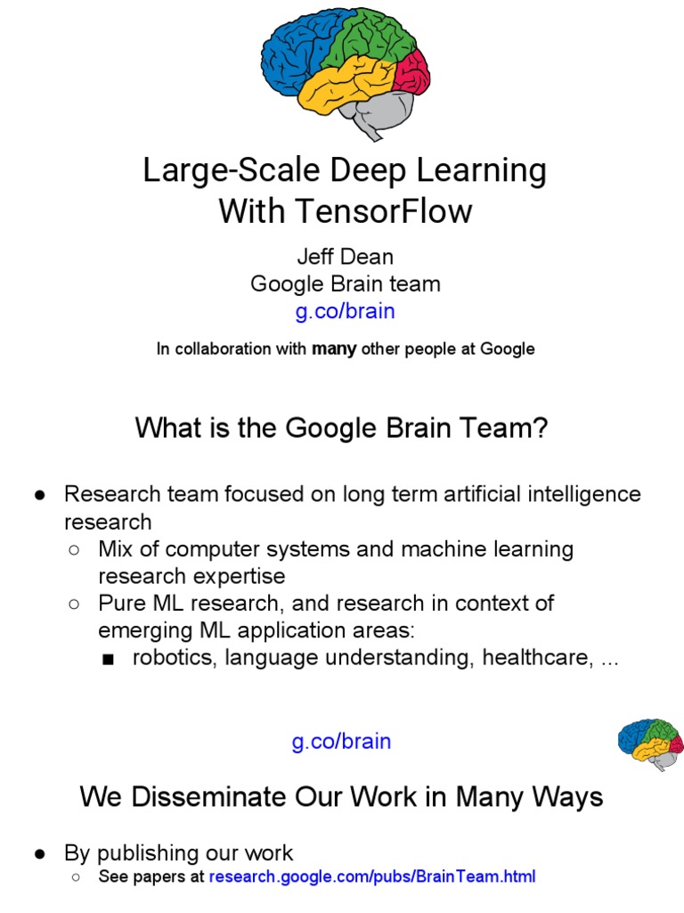 Large-Scale Deep Learning With Tensorflow: Jeff Dean Google Brain Team ...
