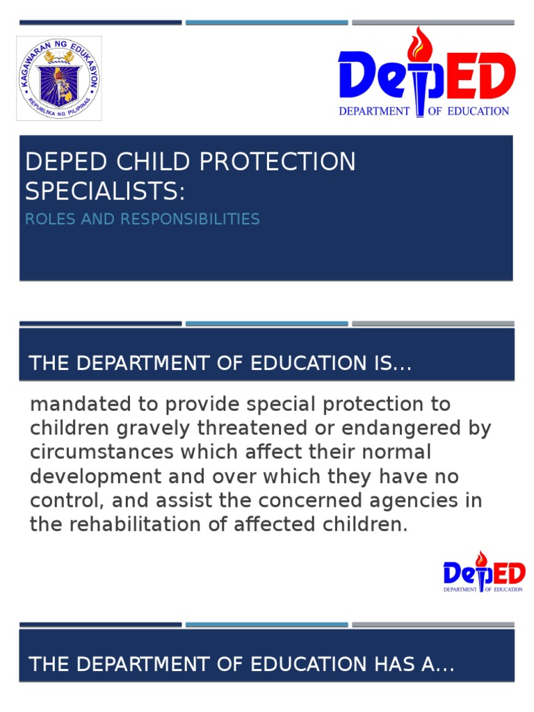 Module 1. Session 1. Roles and Responsibilities of DepEd Child ...