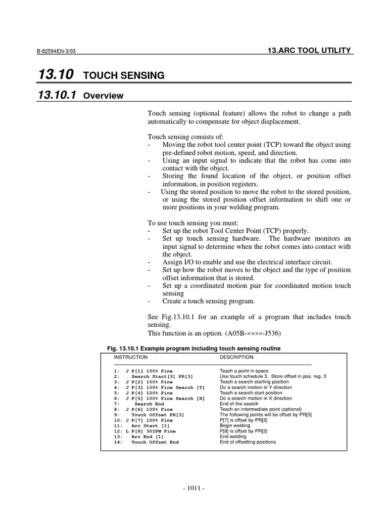 Fanuc Touch Sensing Setup Guide | PDF | Sensor | Electrical Connector