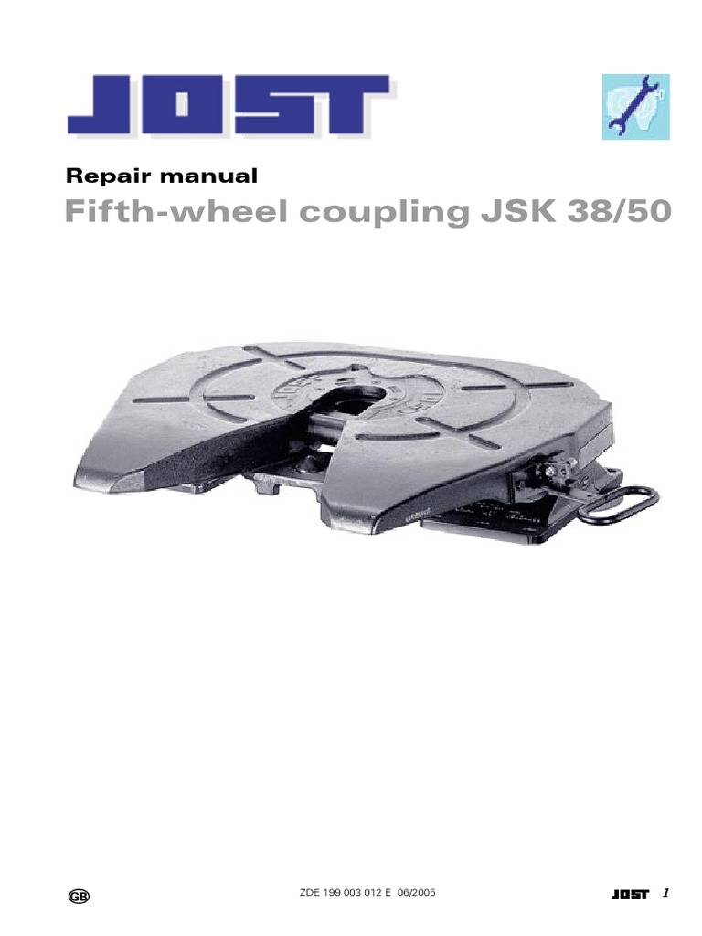 Fifth-Wheel Coupling JSK 38/50: Repair Manual | Download Free PDF | Washer (Hardware) | Screw