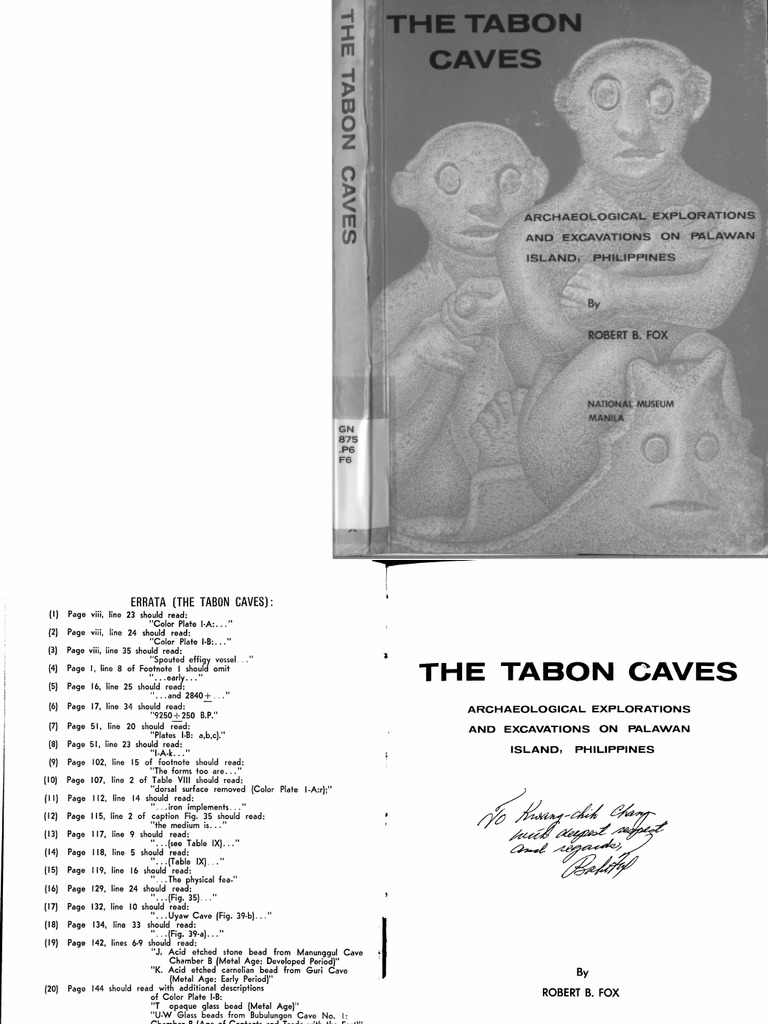 Tabon Cave Man (Robert Fox) PDF | PDF | Archaeology