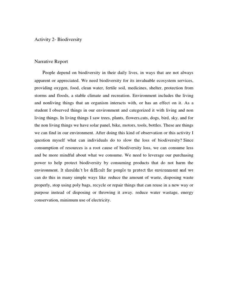 Activity 2-Biodiversity | PDF