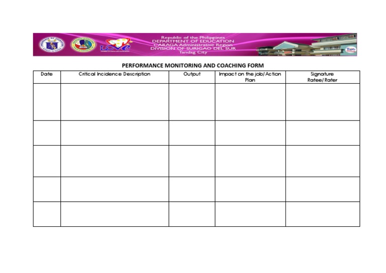 Performance Monitoring and Coaching Form | PDF