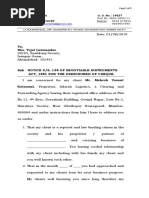 Cheque Bounce Legal Notice Format | PDF | Cheque | Common Law