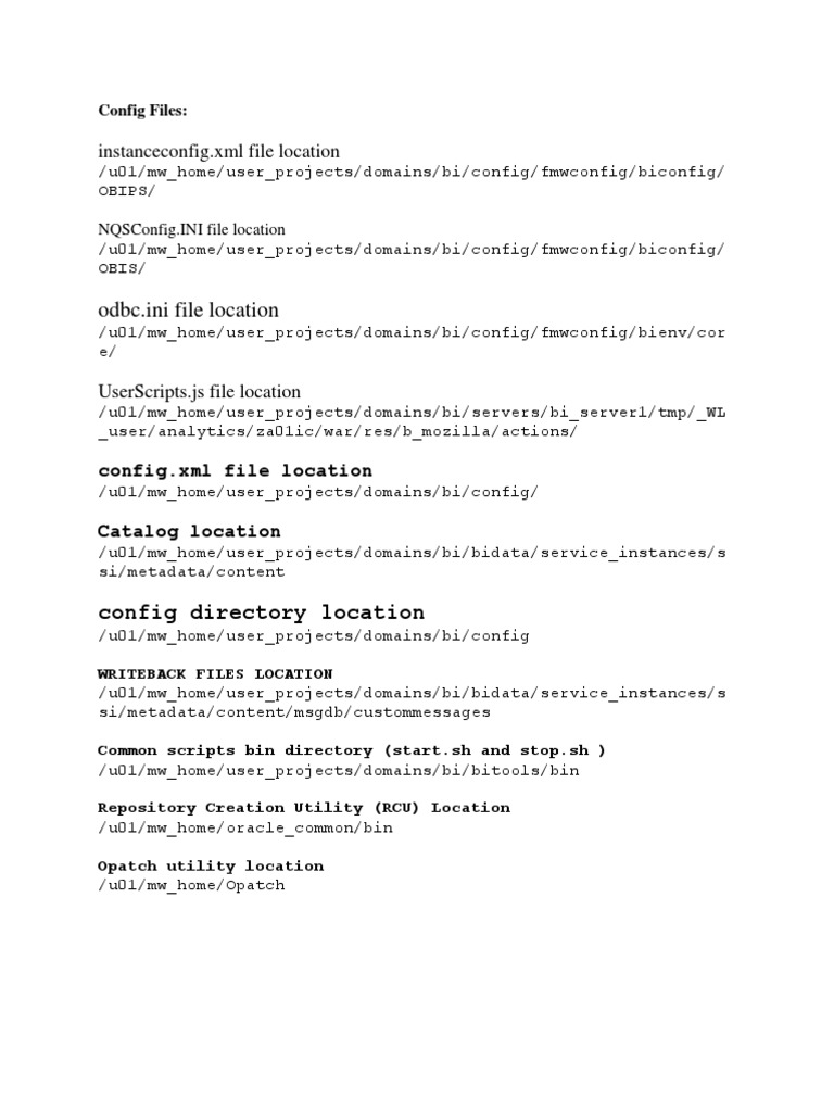 Config Files Path | PDF | Technology & Engineering