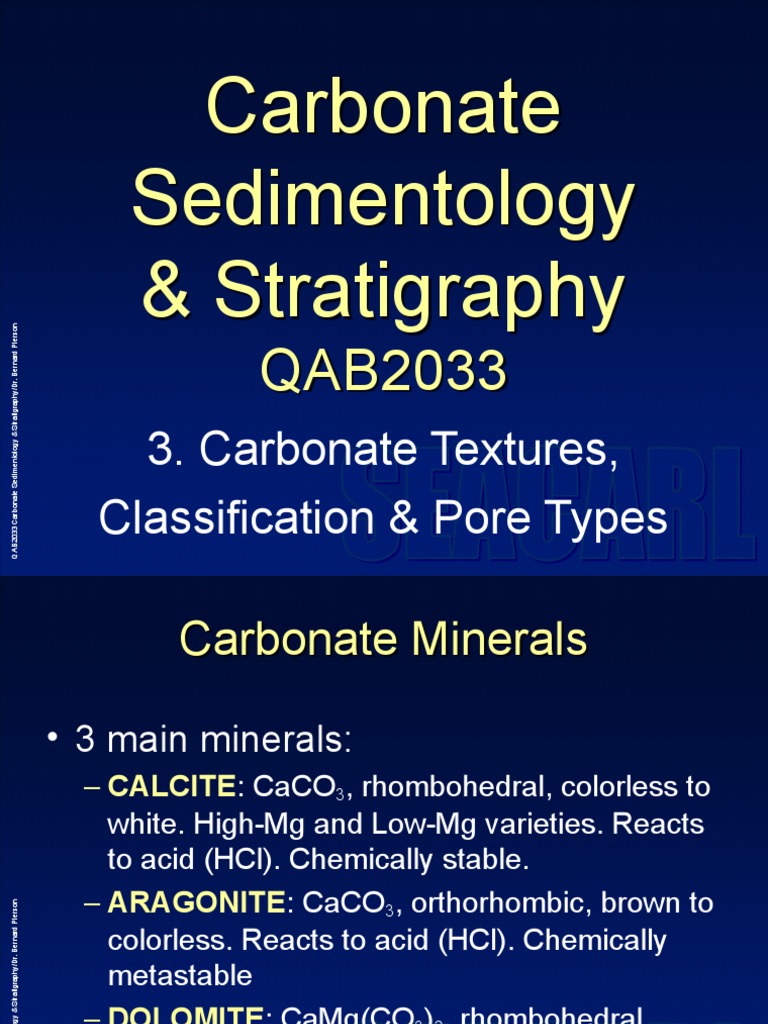 Carbonate sedimentology classification systems | PDF | Limestone | Rocks