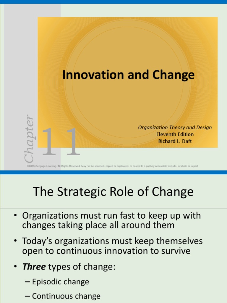 Innovation and Change: Organization Theory and Design | PDF ...