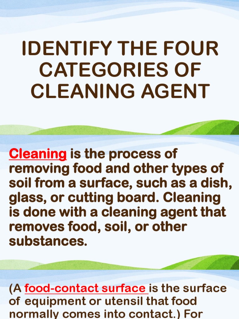 Categories of Cleaning Agent | PDF | Home & Garden