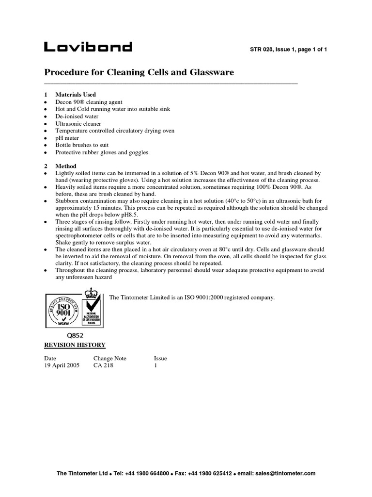 028 - Cell Cleaning Procedure | PDF